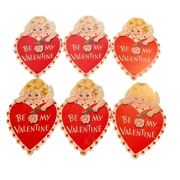 Holiday | Vintage Be My Valentine Cherub And Heart Decorations | Poshmark